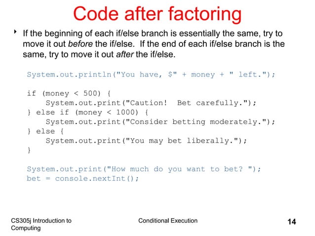 Topic12Conditional if else Execution.ppt