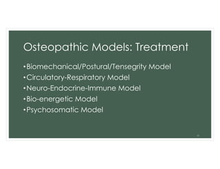 Topic 13-Osteopathic Therapy in Manipulative & Body-based methods | PDF