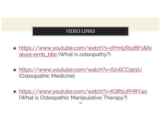 Topic 13-Osteopathic Therapy in Manipulative & Body-based methods | PPT