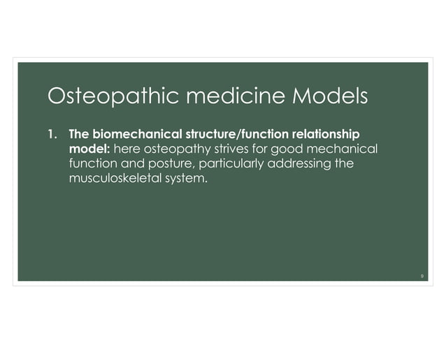 Topic 13-Osteopathic Therapy in Manipulative & Body-based methods | PPT