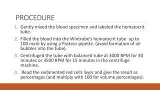 TOPIC 13 HEMATOCRIT AND ITS SIGNIFICANT.pptx