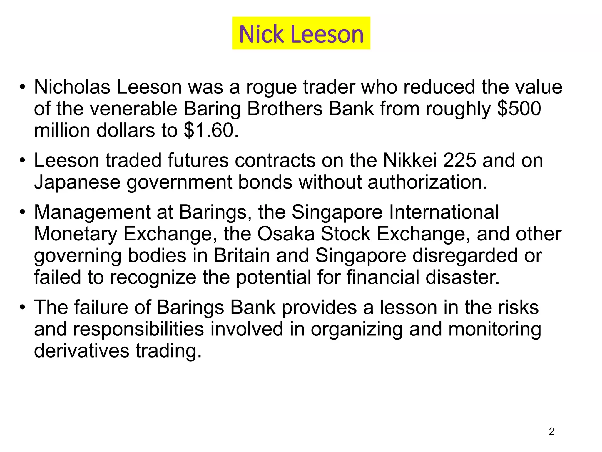 Topic 13 The Death of Barings Bank.pptx