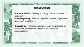 Premature birth and post pregnancy………….. | PDF