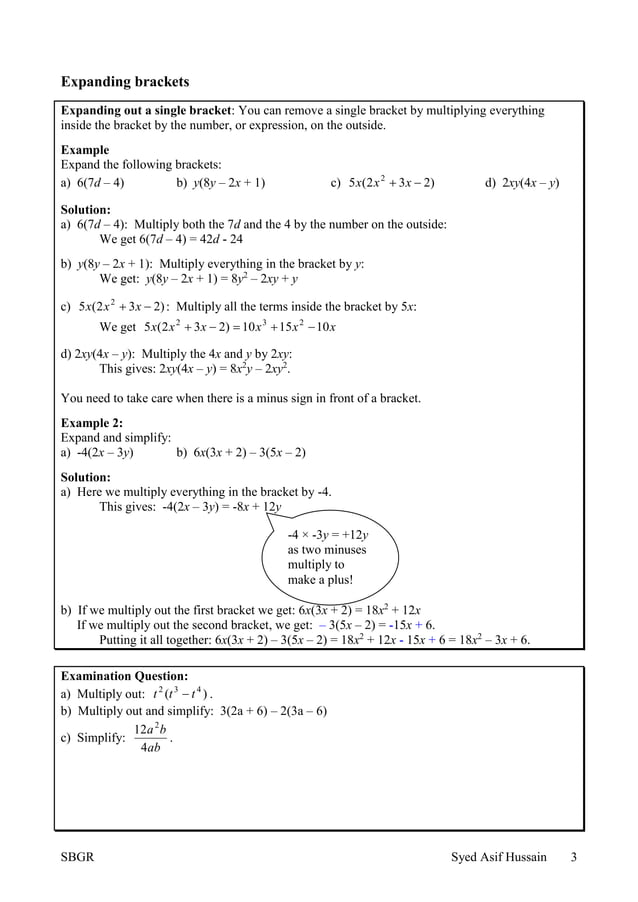Topic 14 algebra | DOC | Homework and Study | Education
