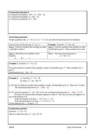 Topic 14 algebra | DOC | Homework and Study | Education