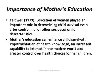 Topic 14 maternal education | PPTX