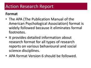 TSL3133 Topic 14 Writing the Action Research Report | PPTX