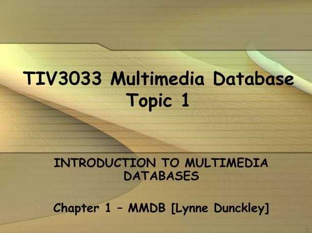Multimedia Database | PPTX