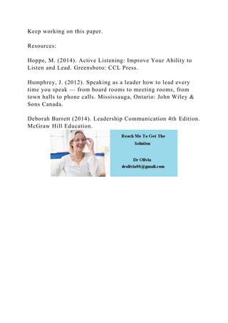 TOPIC 1 Active Listening Skill Set; Assessing your Listening Skills.docx