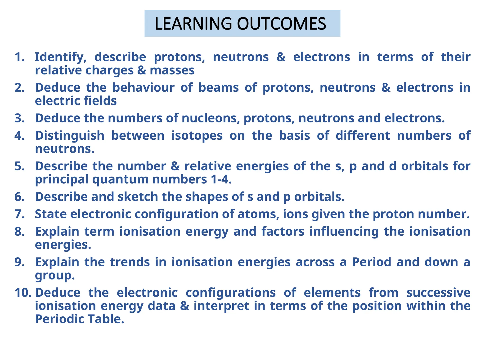 A LEVEL CHEMISTRY topic 1 Atomic Structure.ppt