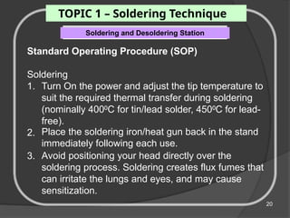 TOPIC 1B-SOLDERING TECHNIQUES FOR STUDENTS | PPT