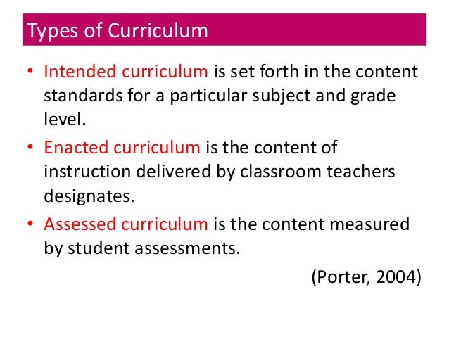 Topic 1 Concepts and Issues in Curriculum