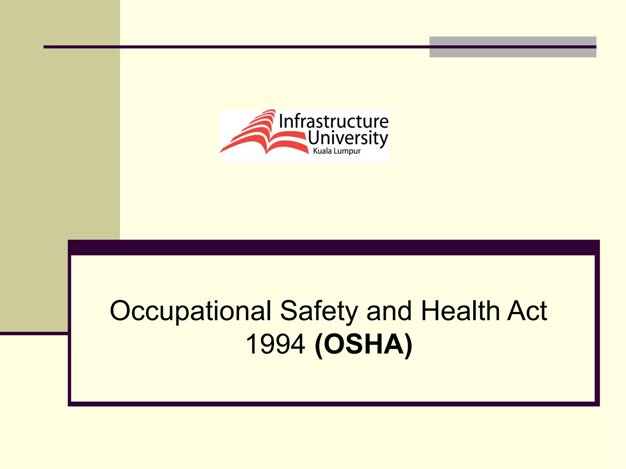Topic 1 continue osha acts_need to bring | PPT