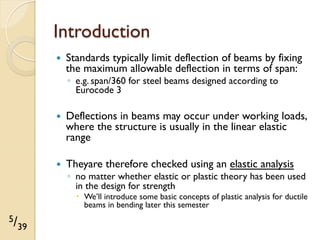 Structural Mechanics: Deflections of Beams in Bending | PDF