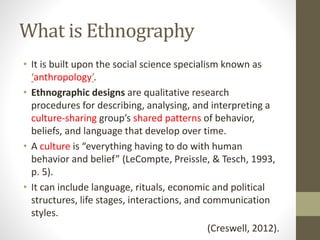 TSLB3143 Topic 1e Ethnography Research | PPT