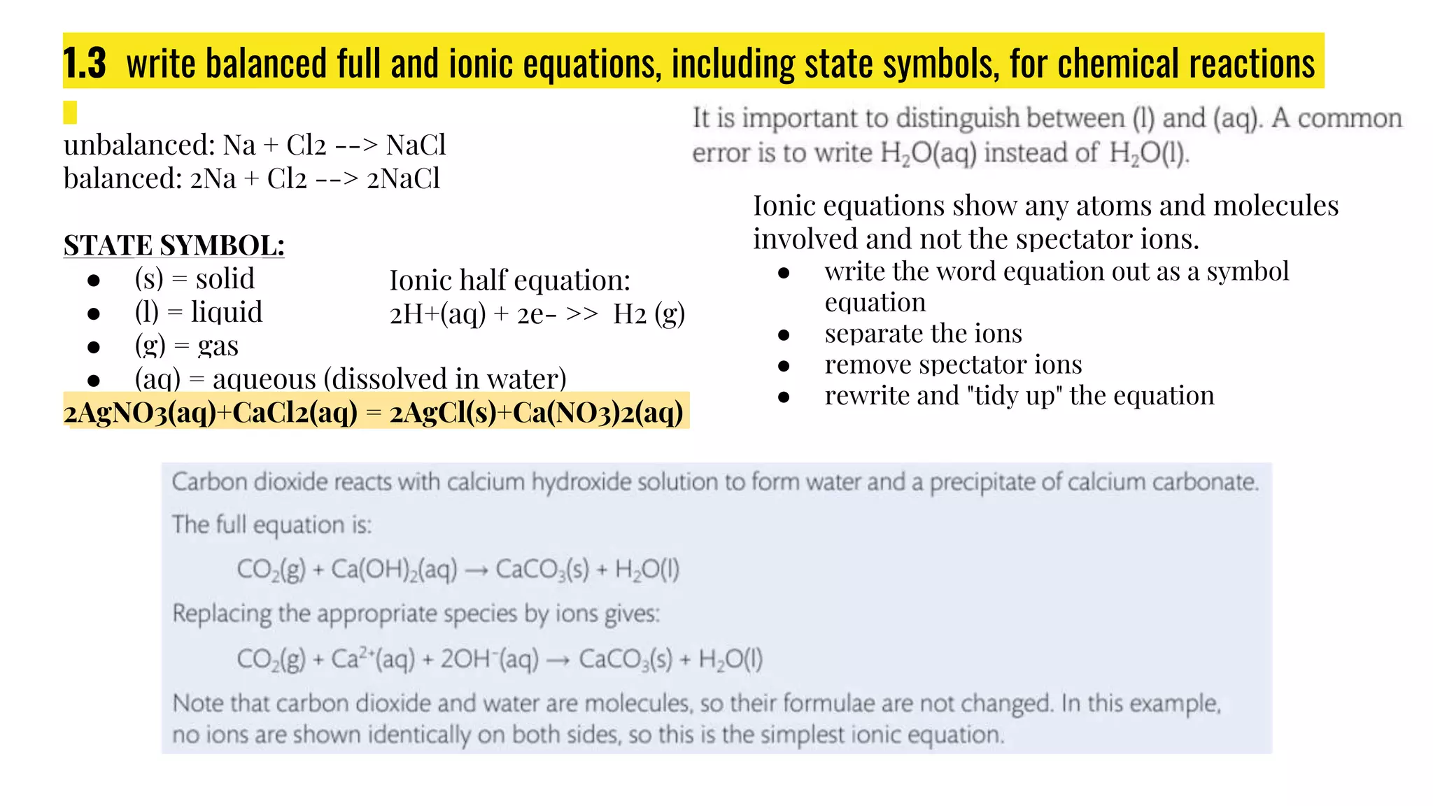 Topic 1 formulae, equations and amount of substance | PPTX