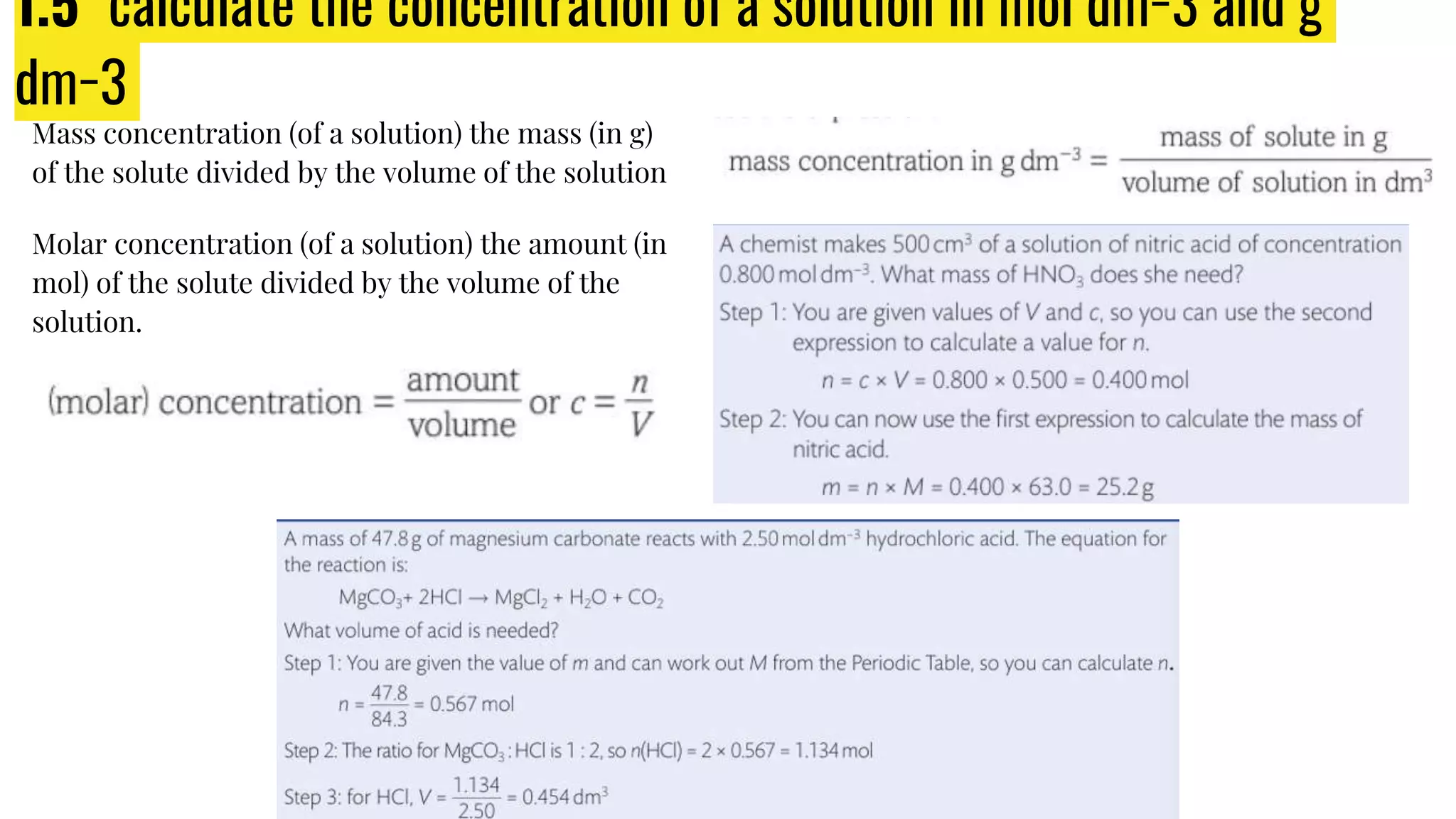 Topic 1 formulae, equations and amount of substance | PPTX