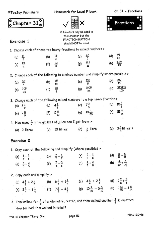Topic 1 fractions | PDF