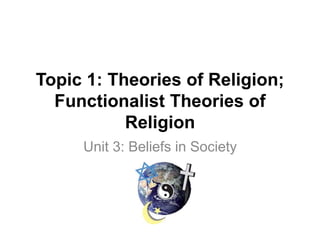 Functionalists theories of religion | PPTX | Spirituality | Religion ...
