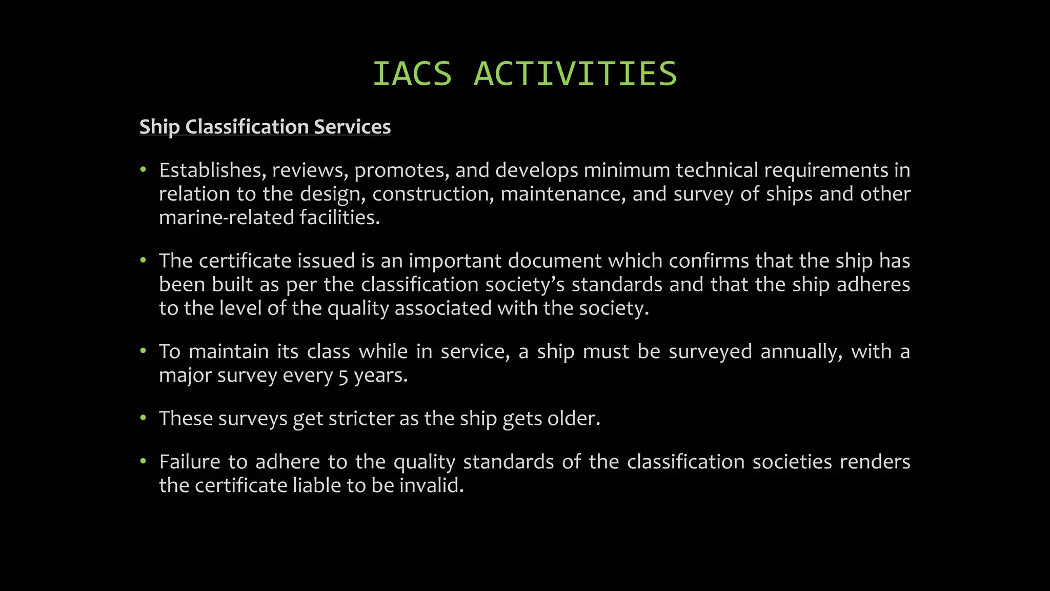 International Association of Classification Society - An Introduction ...