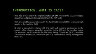 International Association of Classification Society - An Introduction ...