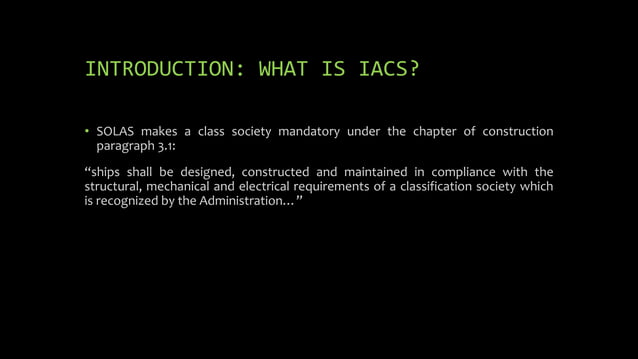 International Association of Classification Society - An Introduction ...
