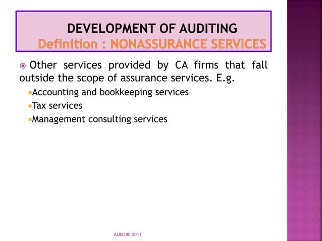 Topic 1 introduction AUDITING AND ASSURANCE SERVICES IN MALAYSIA | PPT