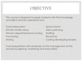 2015 DHK2553 Topic 1 introduction kitchen management | PPTX