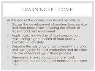 2015 DHK2553 Topic 1 introduction kitchen management | PPTX
