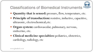 Topic 1 introduction of biomedical instrumentation | PPT