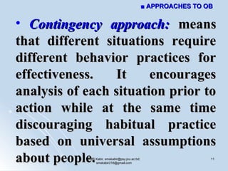 Introduction to Organizational Behavior (OB) | PPT