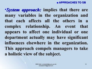 Introduction to Organizational Behavior (OB) | PPT