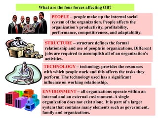 introduction to organizational behavior is a broad knowledge to ...