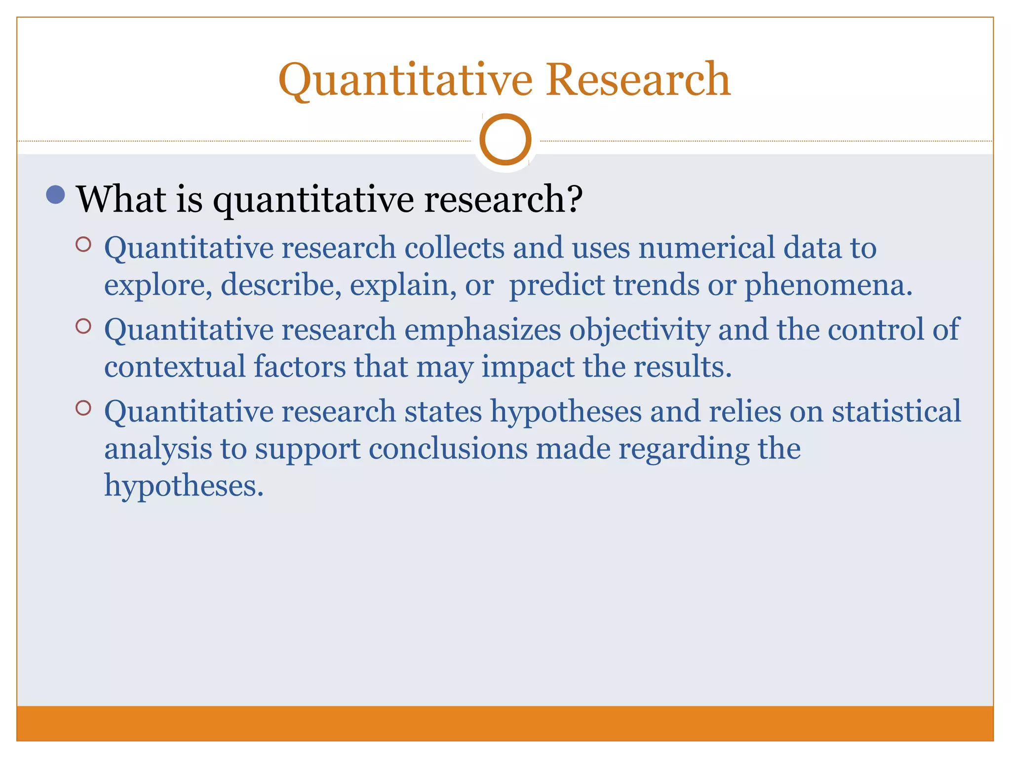 Topic 1 introduction to quantitative research | PPT