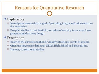 Topic 1 introduction to quantitative research | PPT