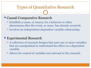 Topic 1 introduction to quantitative research | PPT
