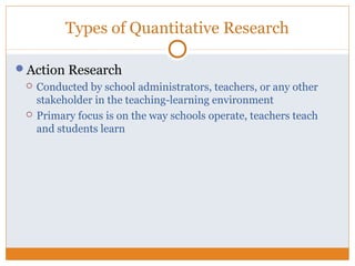 Topic 1 introduction to quantitative research | PPT