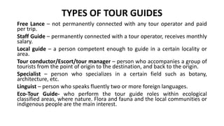Introduction to tour guiding | PPTX