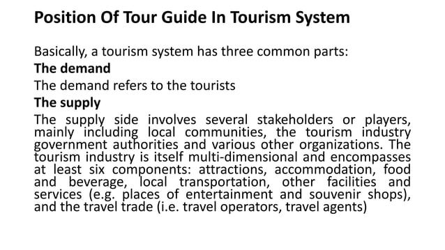 Introduction to tour guiding | PPTX | Travel Preparation and Advice ...