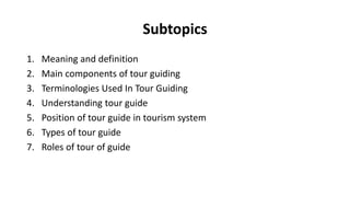Introduction to tour guiding | PPT