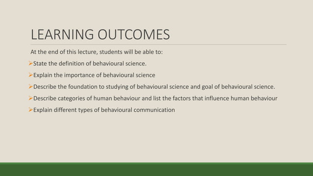 TOPIC 1 INTRO TO BEHAVIORAL SCIENCE.pdf | Biological Sciences | Science