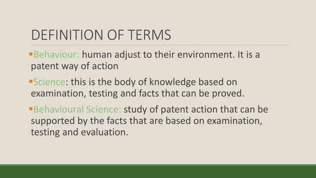 TOPIC 1 INTRO TO BEHAVIORAL SCIENCE.pdf | Biological Sciences | Science