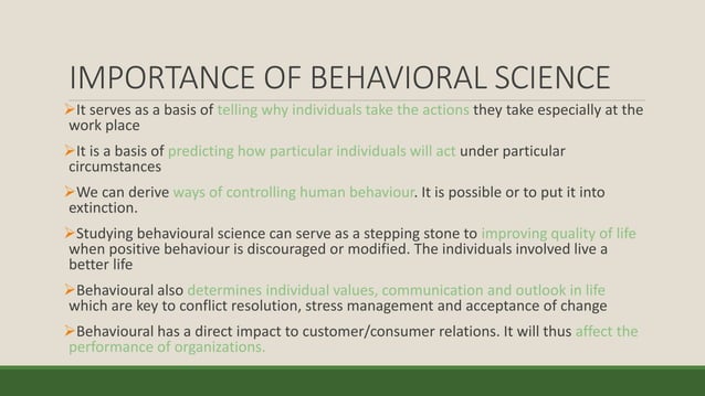 TOPIC 1 INTRO TO BEHAVIORAL SCIENCE.pdf | Biological Sciences | Science
