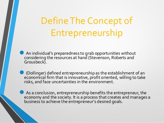 Topic 1 Introduction to Entrepreneurship