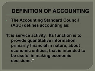 Basic Accounting Concepts | PPTX