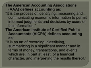 Basic Accounting Concepts | PPTX