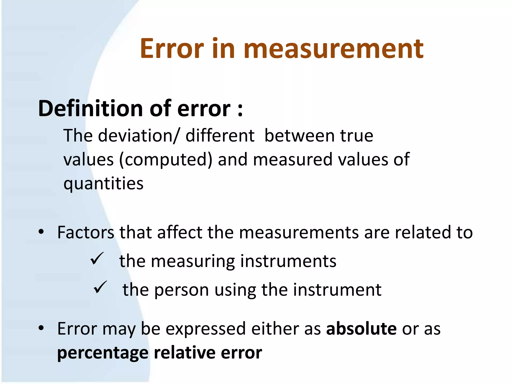 Measurement and error | PPTX