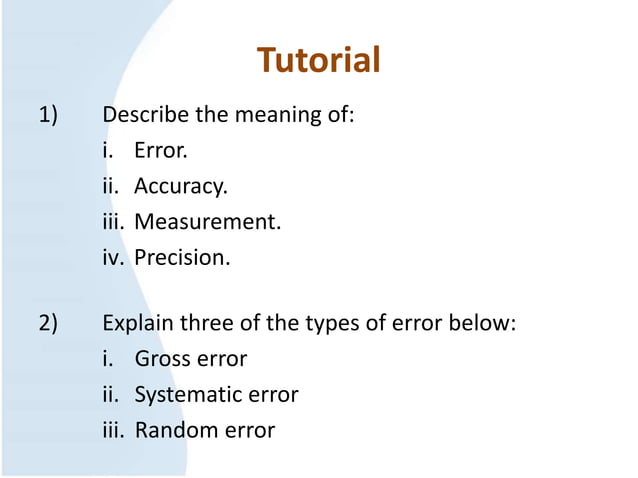 Measurement and error | PPT