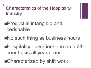 2016 DHT1113 Topic 1 Overview of the Hospitality Industry | PPTX