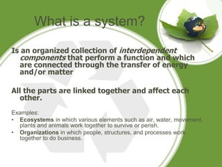 Topic 1 Systems and models | PPTX